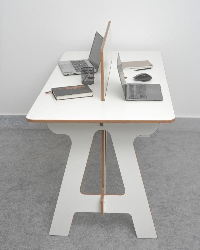 Workstation Built-in Desk | 4 Persons Computer Table - Openwood Pakistan