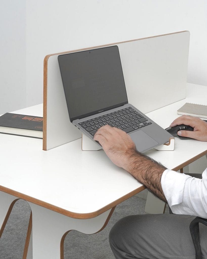 Workstation Built-in Desk | 4 Persons Computer Table - Openwood Pakistan