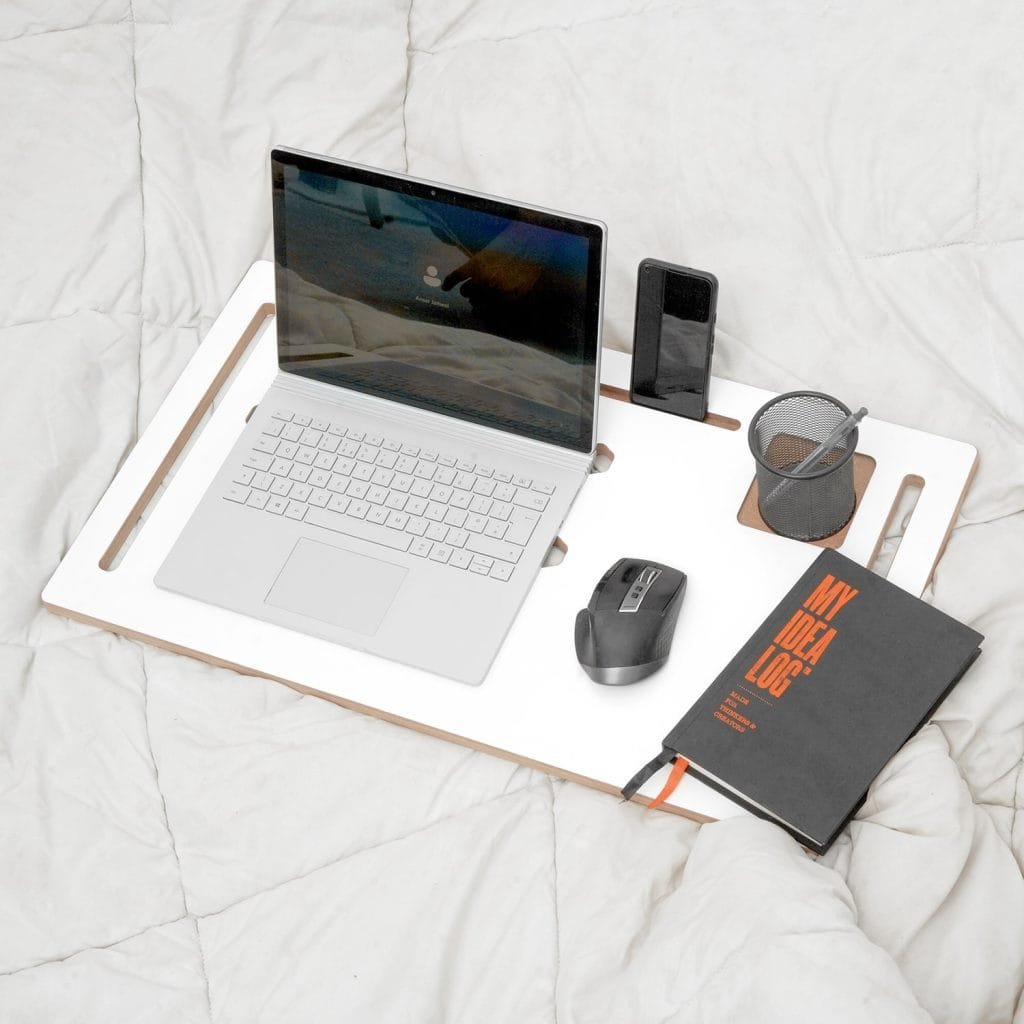 Built-in Laptop Table XL | Wooden Laptop Table for Bed - Openwood