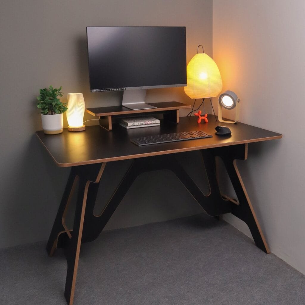 Dual Side Built-in Desk | 2 Person Computer Table Workstation ...