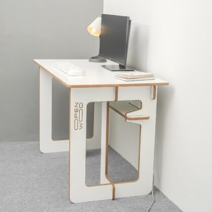 Flat Pack Desk With Storage & Cable Management - Openwood