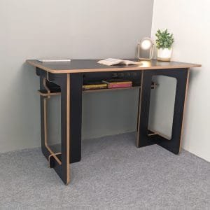 Flat Pack Desk With Storage & Cable Management - Openwood