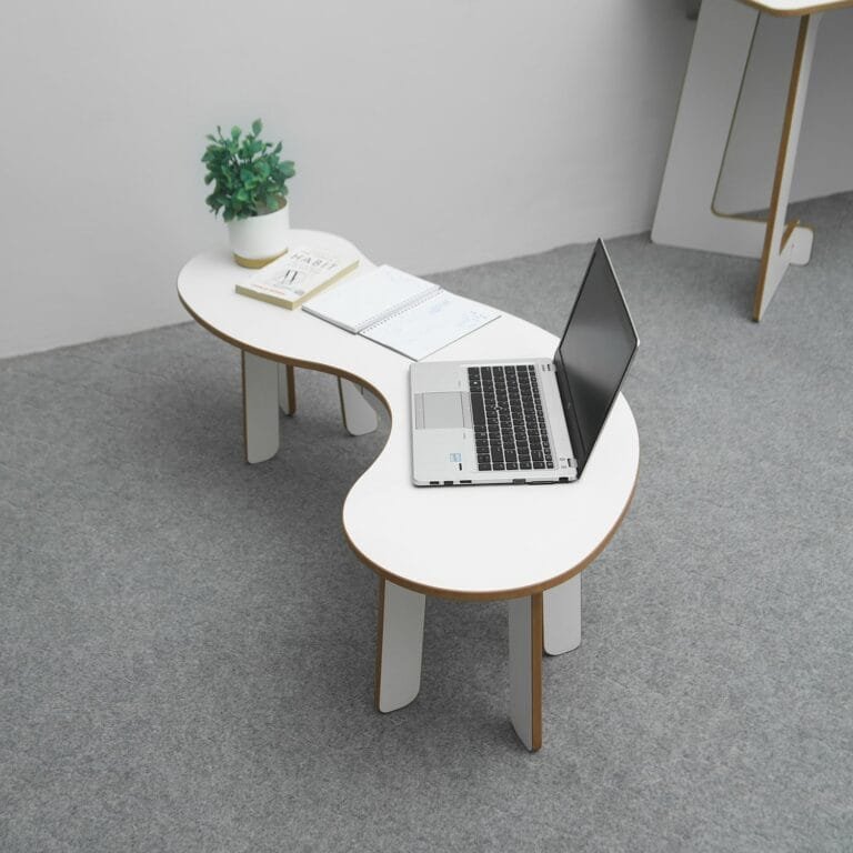 Wavy Coffee & Ergonomic Floor Study Table - Openwood